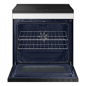 Samsung Bespoke 6.3 cu. ft. Smart Slide-In Induction Range with AI Home & Smart Oven Camera, White Glass, NSI6DB990012AA