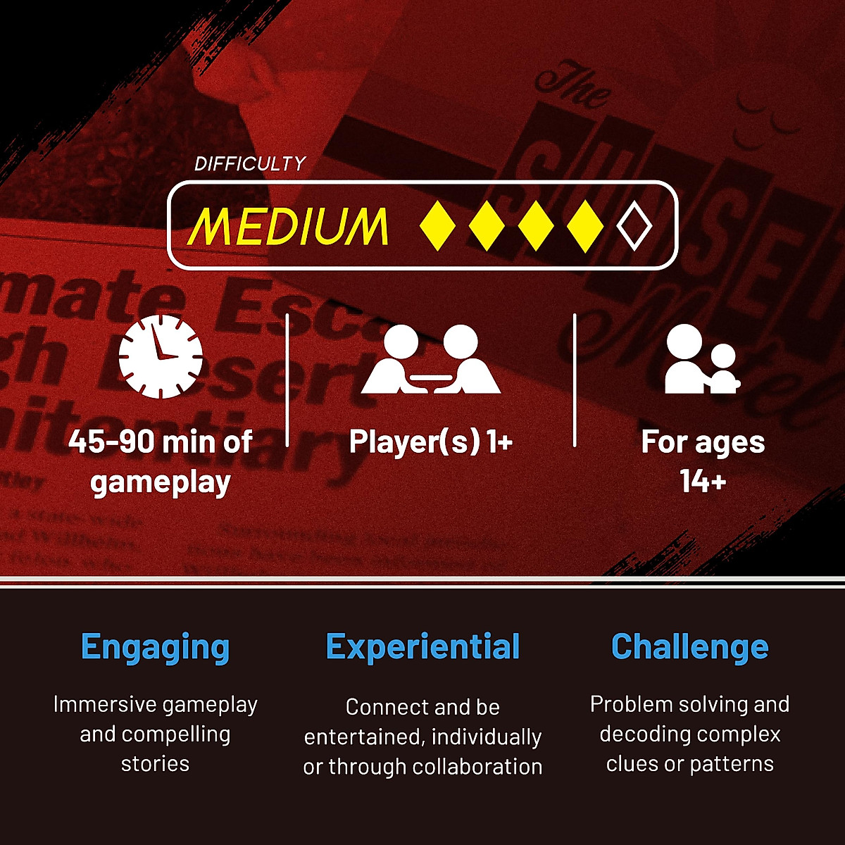 Hunt A Killer Murder at The Motel - an Immersive Murder Mystery Experience - for True Crime Fans with Evidence & Puzzles - Solve Crimes at Date Night or Family Game Night - Age 14+