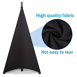 Dofilachy Speaker Stand Cover-DJ Bag with 360 Degree Cover, Speaker Tripod Scrim Cover for Speaker/Lighting with Free Travel Bag (Two Pack-black)