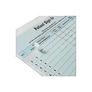 Tabbies 14531 Patient Sign-in Label Forms, 8 1/2 x 11 5/8, 125 Sheets/Pack, Blue