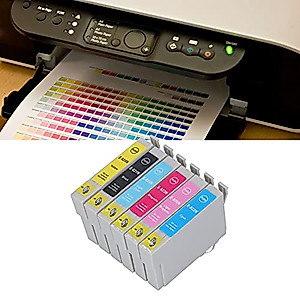 Ink Cartridge BK C M Y LC LM 6 Colors Printing Accessory Part Clear Printing Large Capacity Broad Utility for Photo Paper Document (T0821N/T0822N/T0823N/T0824N/T0825N/T0826N)