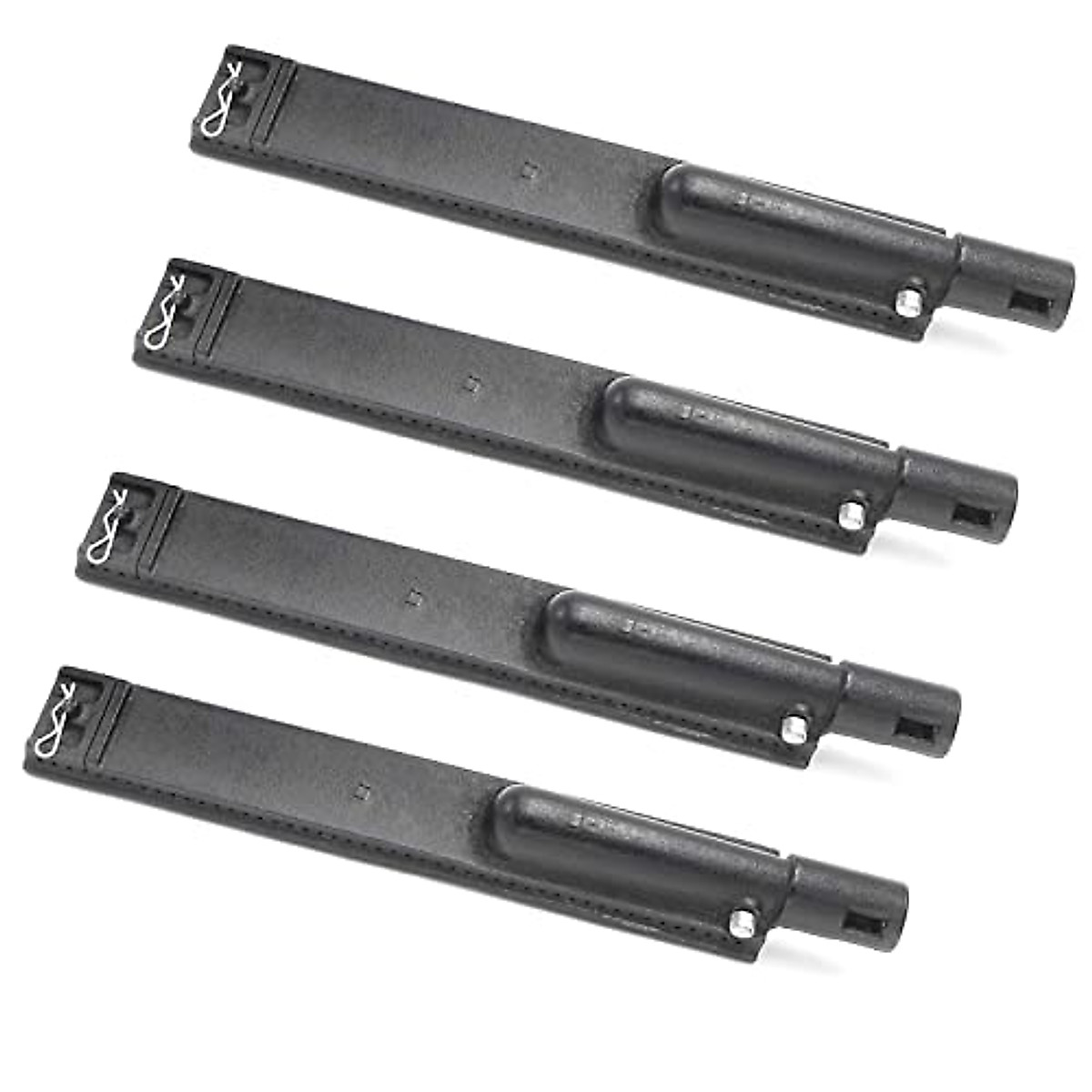 Cmanzhi C2F301 (4-Pack) 15 13/16" Cast Iron Grill Burner Replacement Parts for Jennair 720-0062, 720-0063, Nexgrill 720-0671, 720-0165, Charbroil 463241004, 463241904, 463247404, 463247504