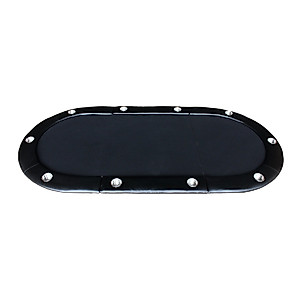 IDS Poker 84" 10 Player Tri-Fold Poker Table Top Black Felt Cup Holder with Carrying Bag
