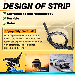 AUTOBOO 26" and 18" Windshield Wipers Blades (Pack Of 2),OEM Quality Premium All-Seasons Wiper blades,Stable and Quiet Armor wiper blades