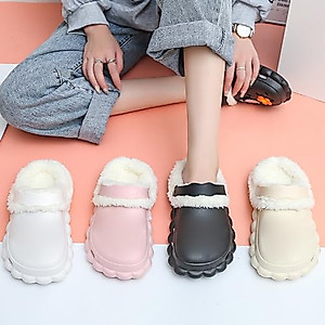 2Pairs Warm Insoles for Hole Shoes 9.1 Inch Fur Insert Lining Shoe Inner Sole Black and White Fur Insoles Soft Fleece Insert Winter Hole Shoes Liners Replacement for Women Men