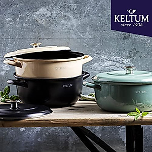 Keltum 5.3QT Enameled Dutch Oven, Black