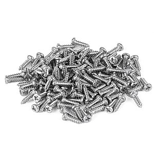Niooliuk Pack of 100 ） M1.4 X 5mm Stainless Steel Phillips Round Head Self Tapping Screws Bolts