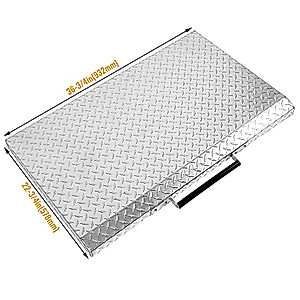 KUAFU Griddle Cover 36 Inch Compatible with Blackstone Griddle Lid Waterproof Silvery Aluminum Hard Cover with Stainless Steel Handle for Outdoor BBQ Hood Blackstone Griddle Accessories