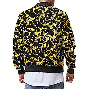 COOFANDY Men's Bomber Jacket Fashion Windbreaker Fall Winter Front Zip Jackets