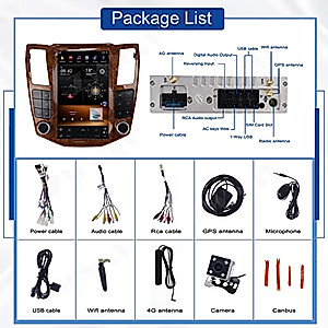 ZWNAV Qualcomm Processor Tesla Style Touch Screen Car Stereo for Lexus RX RX330 RX300 RX350 RX400H 2004-2008 Radio Android Auto Replacement Unit Audio Multimedia Player GPS Navigation