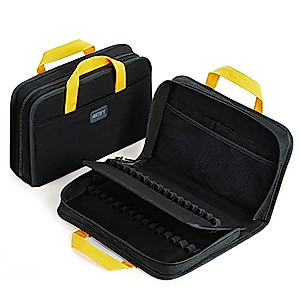 ARTIFY 48 Slot Canvas Marker Pen Organizer Bag, Carrying Case for School, Office, Travel & Storage with Zipper Pocket (C)