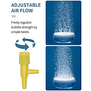 Pawfly Aquarium Air Stone Disc, 1 Inch Small Fish Tank Bubble Stone Kit Ultra-High Dissolved Oxygen Diffuser Bubbler with Accessories for Nano Air Pumps Small Buckets and Fish Tanks