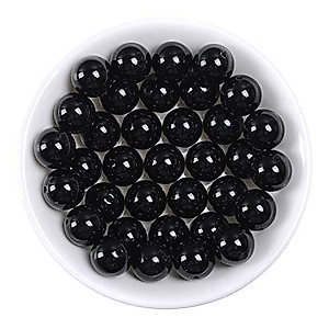 3mm Natural Black Onyx Gemstone Round Loose Beads Crystal Stone Bracelet Necklace Accessories Crafts for Jewelry Making DIY,1 Strand 15"