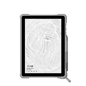 URBAN ARMOR GEAR UAG Designed for Microsoft Surface Go 4 / Surface Go 3 / Surface Go 2 / Surface Go Case 10.5" Plasma w/Hand Strap & Shoulder Strap Featherlight Drop Tested Cover White/Grey