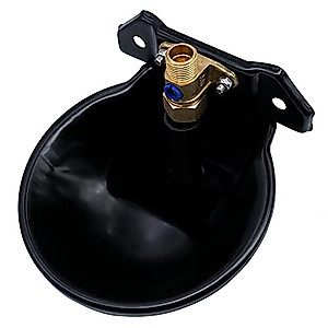 MINYULUA Automatic Waterer Bowl Sheep Goats Drinking Bowl Farm Feeding Water Bowl Dispenser Plastic Drinking Trough Livestock Supply for Piglet Cattle Dog, Black