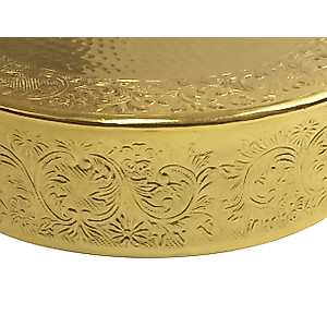 GiftBay Gold Wedding Cake Stand Round 14", Aluminum Metal