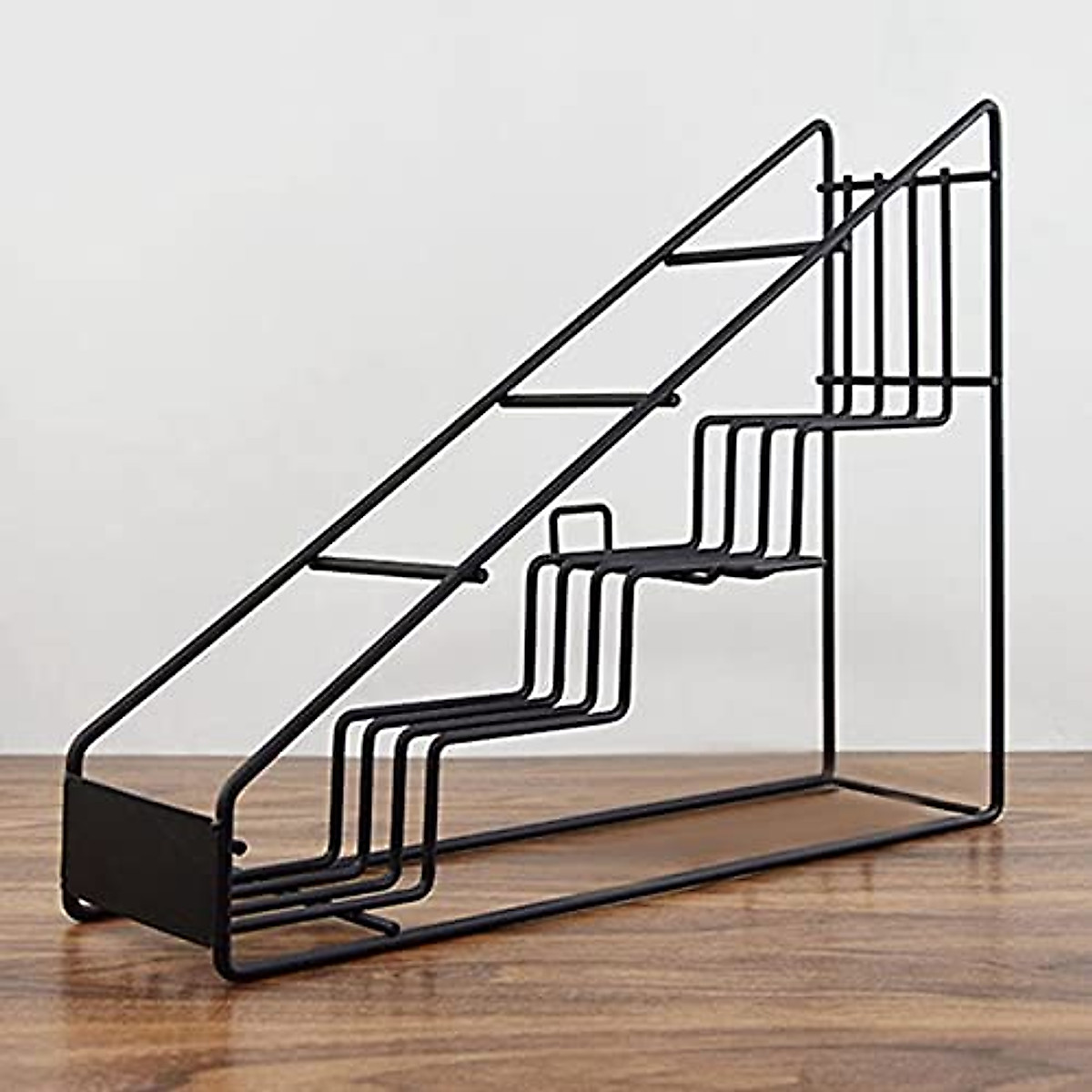 Abledance YeBetter Bottle Wire Display Rack Monin Syrup Rack Coffee Storage Rack Multifunction Milk Tea Cup Rack Display, Black