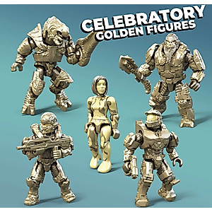 MEGA Halo Action Figure Building Toys Set, 20th Anniversary Character Collector Pack with 352 Pieces, 20 Poseable Articulation Figures, Kids or Adults (Amazon Exclusive)