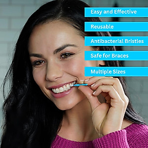 Piksters Interdental Brushes (1 Pack of 10 Brushes, Size 0 (Grey)