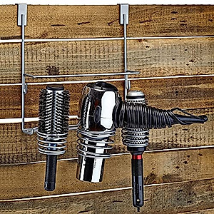 Home Intuition Hair Styling Station Organizer, Over The Cabinet Door (Silver)