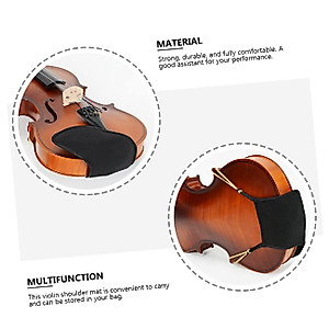 Totority Violin Pad 3 Pcs Violin Chin Rest Violin Shoulder Rest Violin Stand Soft Safety Violin Tuner Shoulder Rest for Violin 4/4 Violin Chin Cushion Violin Chin Protector Pad Cotton Foldable