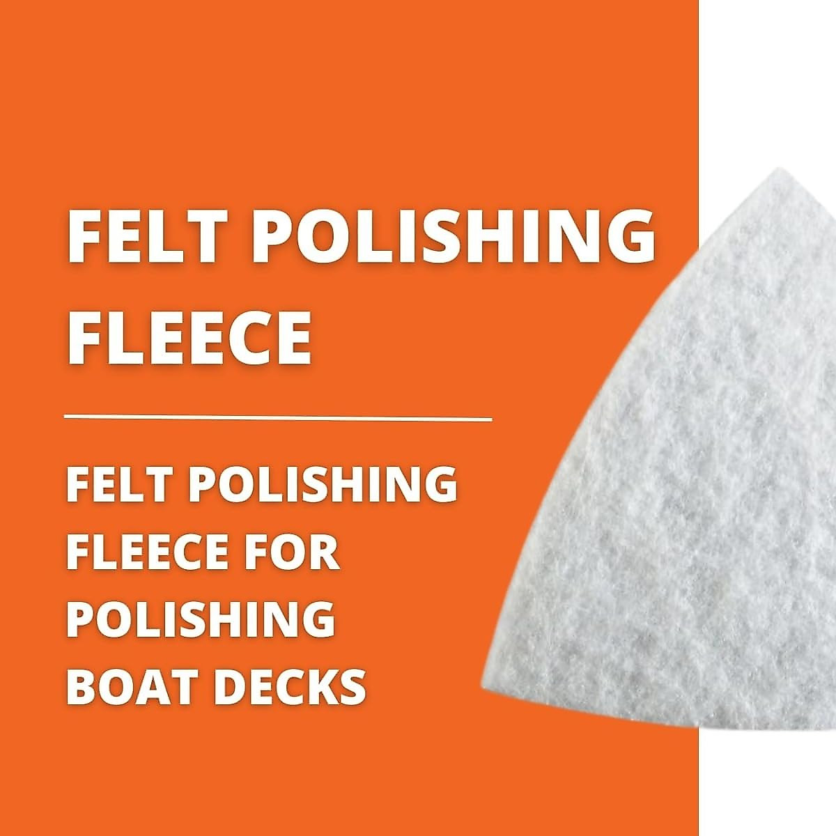 Fein Felt Polishing Fleece for Polishing Chrome, Stainless Steel, Aluminum and Non-Ferrous Metals - 3-1/8" Edge Length, 5-Pack - 63723032010