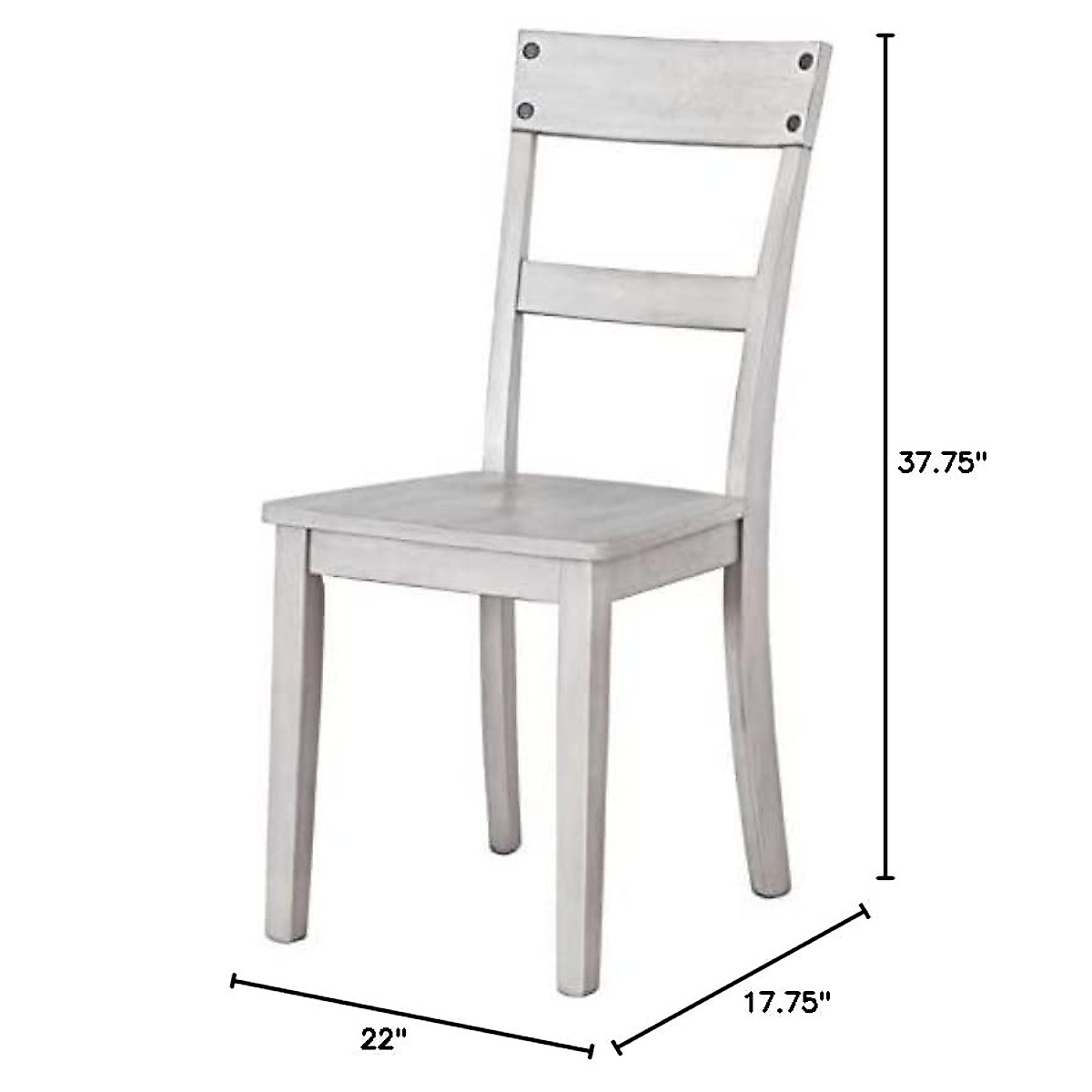 Signature Design by Ashley Loratti Modern Farmhouse Weathered Wood Dining Chair, 2 Count, Gray