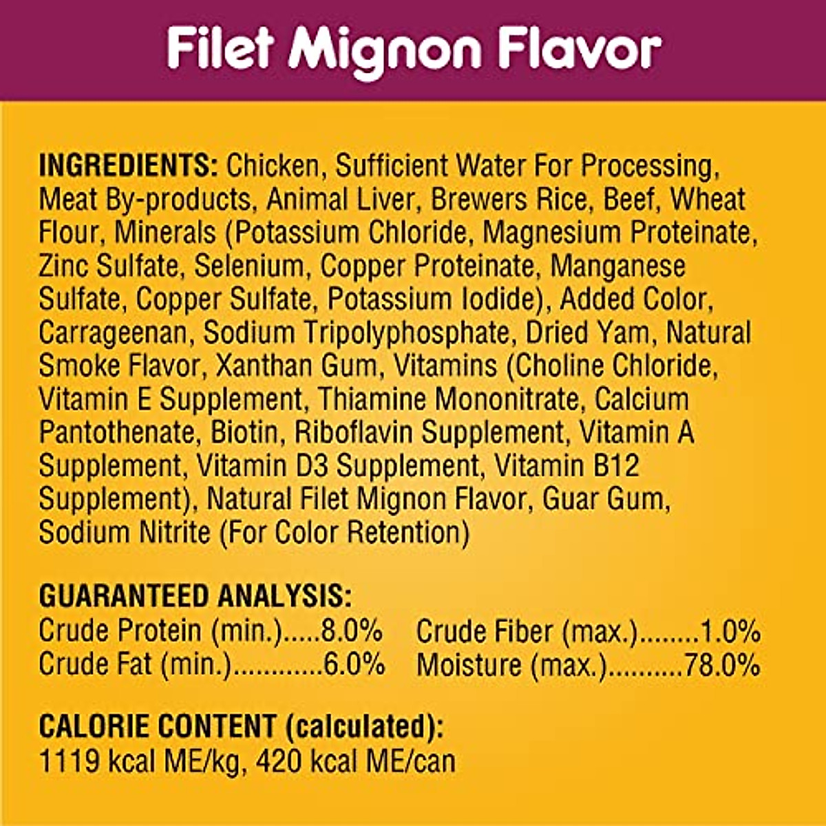 PEDIGREE CHOPPED GROUND DINNER Adult Canned Soft Wet Dog Food Variety Pack, Filet Mignon Flavor and With Beef, 13.2 Ounce (Pack of 12)