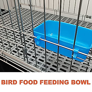 POPETPOP 3pcs Bird Feeding Dish Cups Parrot Food Feeder Bowl Water Feeding Plate Bird Cage Accessories for Parakeet African Greys Conure Cockatiels Lovebird Budgie Chinchi