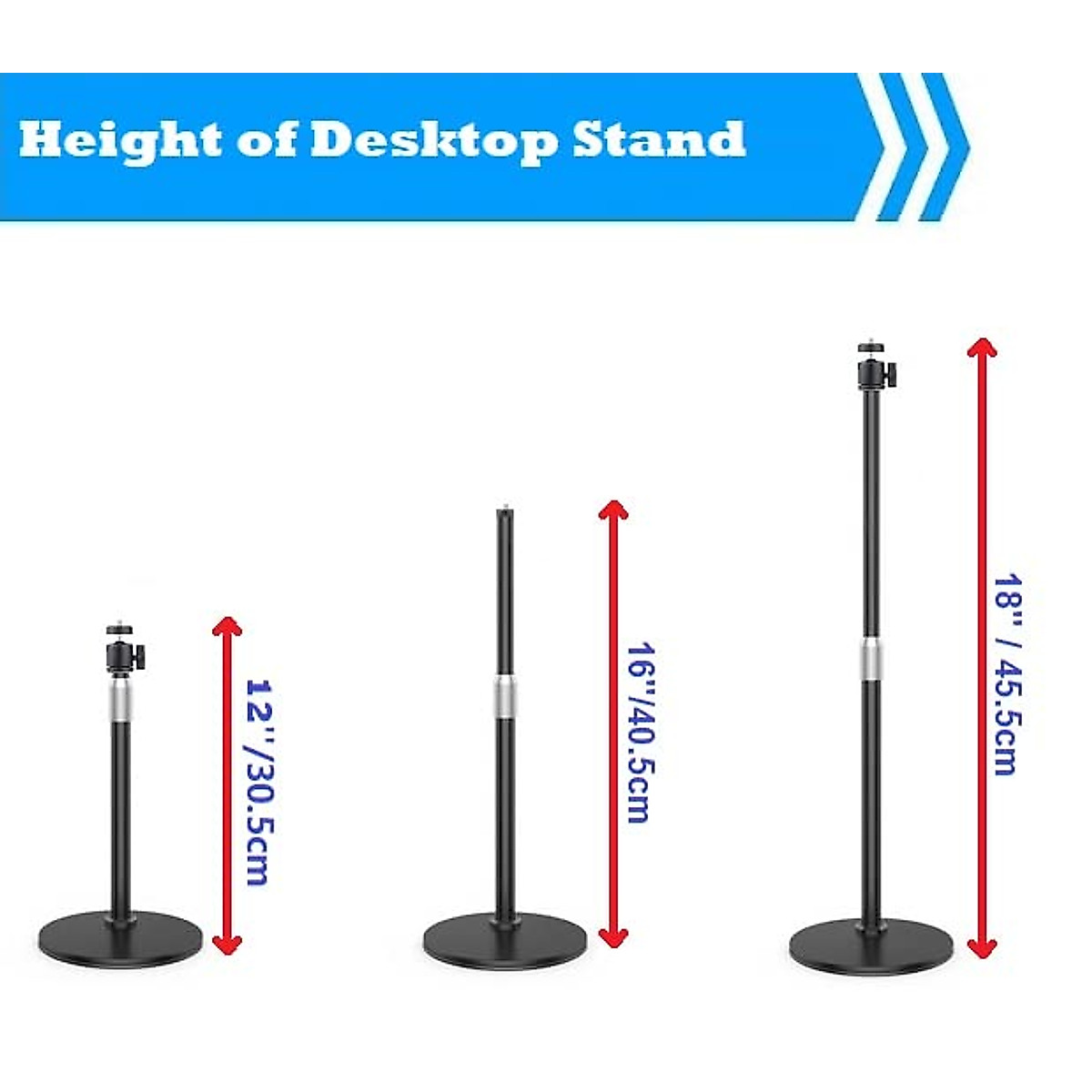 C920s Webcam Tripod Stand Compatible with Logitech C920s C930e C922 C615 C925e Brio StreamCam Webcams - 18'' Height