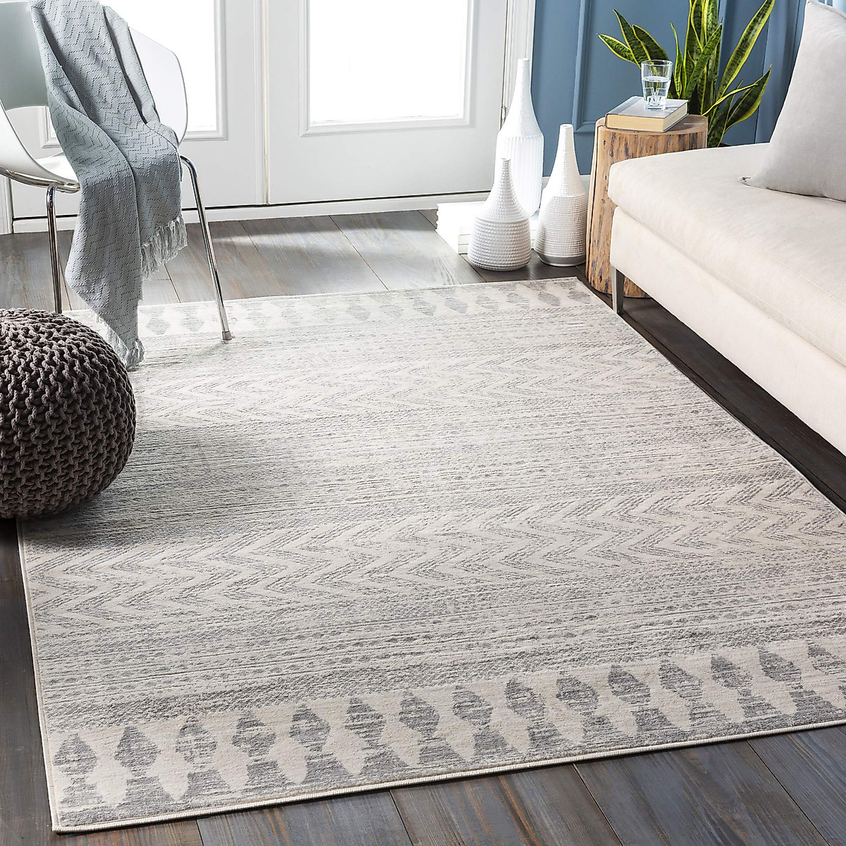 Artistic Weavers Aveline Moroccan Bohemian Area Rug,7'10" x 10',Light Gray