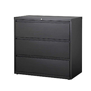 Hirsh Industries 42" Wide Three-Drawer Lateral File - Black 14998