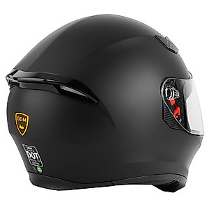 Bluetooth Motorcycle Helmet, Black (Large)
