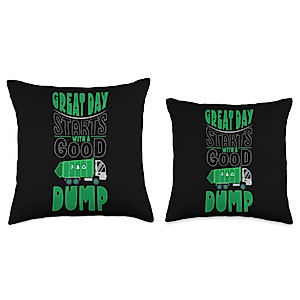 Garbage Trucks Recycling Garbage Truck Driver Throw Pillow