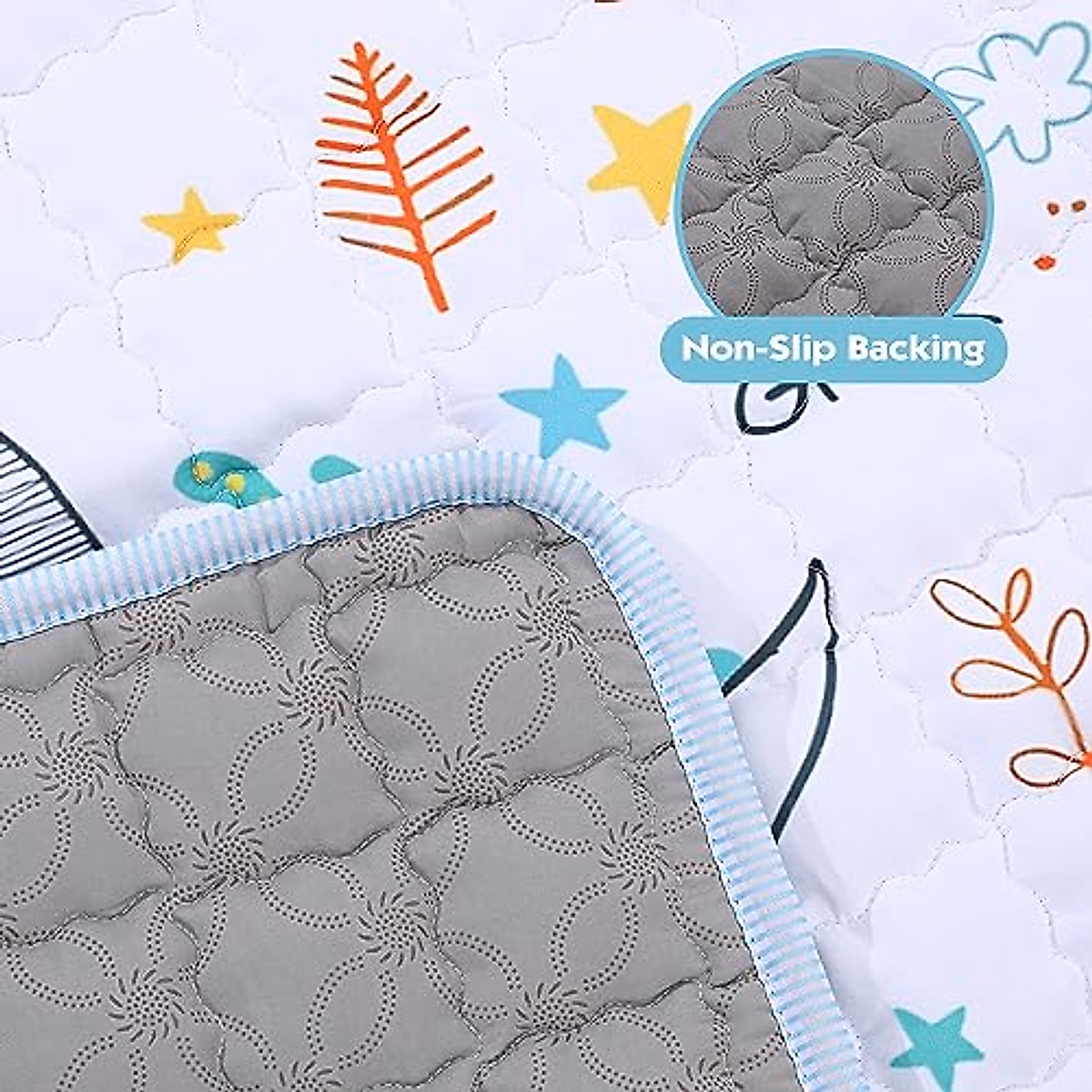 MEM Playpen Mat 71" X 59" Baby Play Mat, One-Piece Baby Crawling Mat, Non Slip Washable Play Mats for Floor, Cushioned Baby Playmat Floor Mat for Infants, Babies, Toddlers