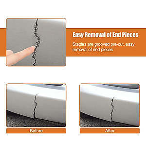 X AUTOHAUX 1200 Pcs Hot Staples Welder Stapler Repair Kit with Four Shapes and Six Specifications Stainless Steel Silver Tone