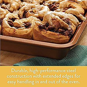 Ayesha Curry Nonstick Bakeware Set/Baking Pans - 3 Piece, Brown