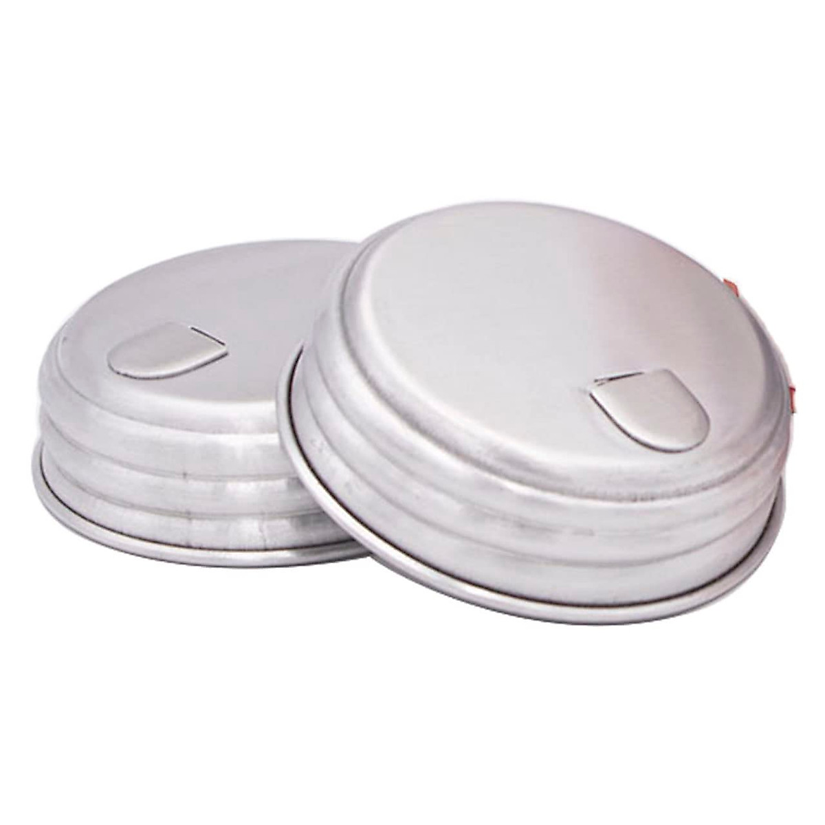 Sugar Dispensing Retro Style Stainless Steel Lids for Mason Jars (2 Pack, Regular Mouth)