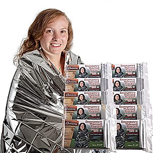 Grizzly Gear Emergency Mylar Blanket 4 Pack- 7' x 4' 1/3" Thermal Weatherproof Survival Gear- Durable Tearproof Prepper Supplies