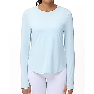 Dragon Fit Womens Lightweight Workout Shirts Slim Fit Long Sleeve Yoga Tops with Thumb Hole