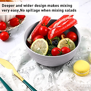 18 Pcs Unbreakable Cereal Bowls 24 Oz Microwave and Dishwasher Safe Wheat Straw Fiber Lightweight Bowl Soup Bowls Microwavable Kitchen Bowls for Serving Salad Rice Pasta Dishes Oatmeal (Gray)