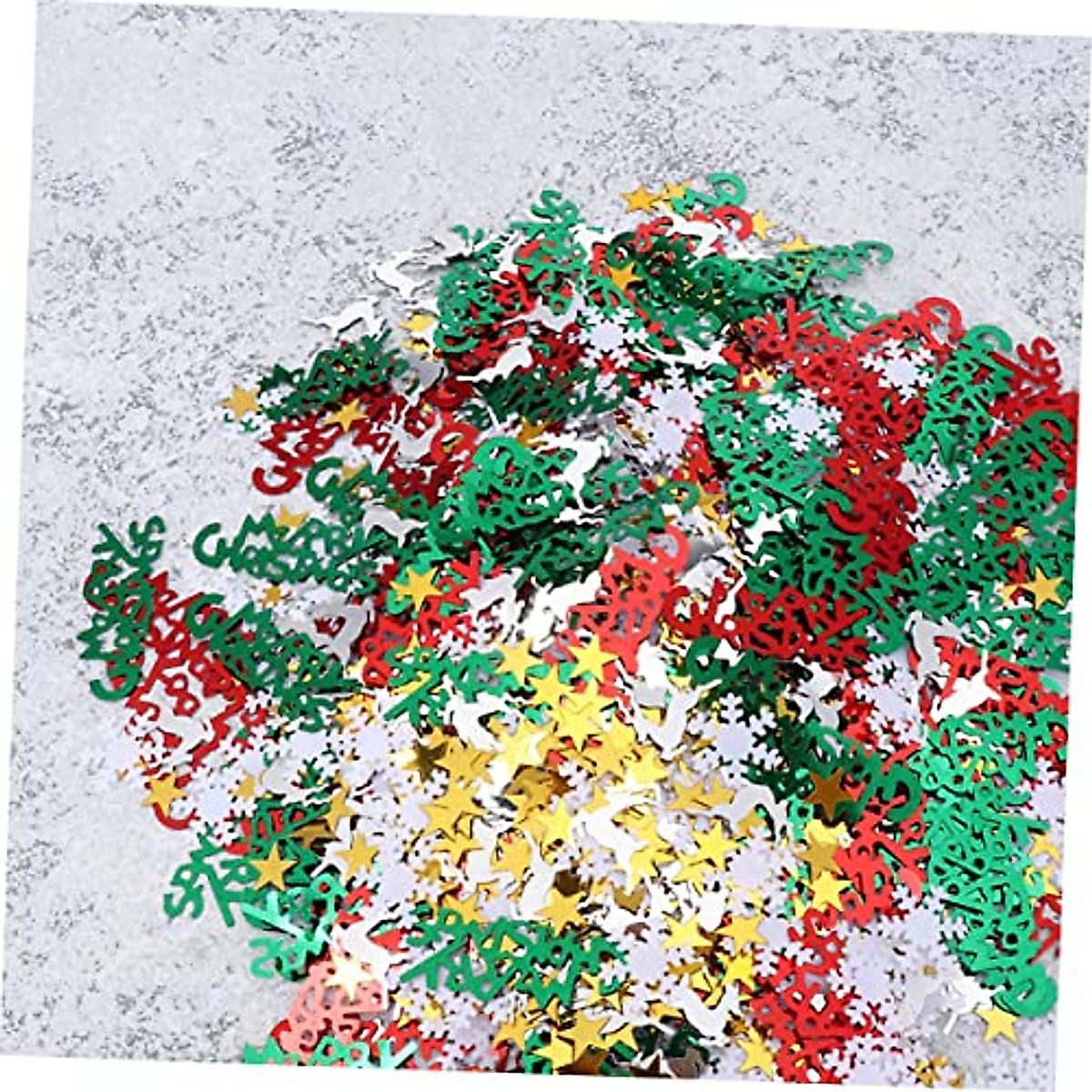 NOLITOY Merry Christmas Confetti Christmas Tree Confetti Christmas Tree Decoration Ornaments Metallic Confetti Xmas Tree Confetti Glitter Confetti for Christmas Nativity Decor Flash Crafts