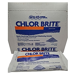 Leslie's Chlor Brite Pool Shock for Swimming Pools, Spas, and Hot Tubs - Granular Stabilized Sodium Dichlor Sanitizer - 1 Pound