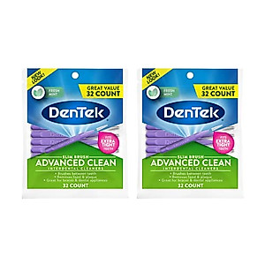 DenTek Complete Clean Easy Reach Floss Picks, Advanced Fluoride Coating, Mouthwash Blast Flavor, 75 ct. (Pack of 2)