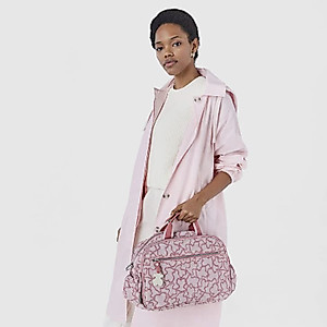 TOUS Pink Waterproof Vinyl Combined with Calfskin Leather Baby Bag for Women, 40x25x20 cm, Kaos New Colores Collection