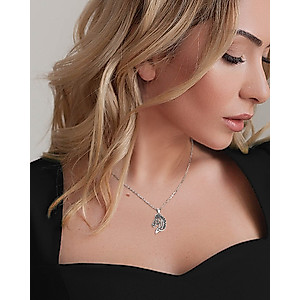 CELESTIA Horse Gifts for Women Sterling Silver Horse Pendant Necklace Horse Jewelry Gifts for Horse Lovers