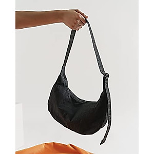 Medium Nylon Crescent Bag - Black 37.5"