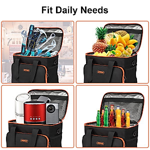 OUPES 1800W Solar Generator Carrying Bag, Compatible with Jackery Portable Power Station, Camping Generator 600/1200/1800, with 7 Pockets for Outdoor Charging Cable, Home Storage