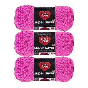 Red Heart Bulk Buyuper Saver Yarn (3-Pack) Pretty n Pink E300-722