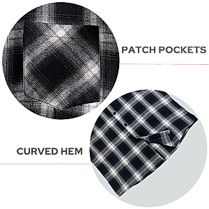 DEVIL KING Men's Sleeveless Flannel Plaid Shirts Lightweight Casual Button Down Vest Shirts